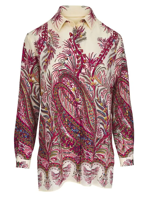 Etro Silk Shirt With Placed Print