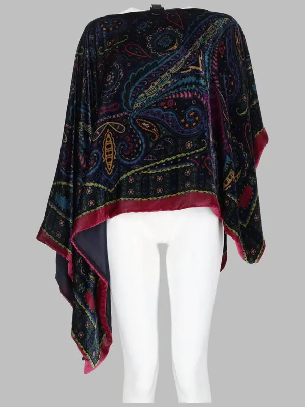 Etro Silk Blend Paisley Print Top - Multicolour