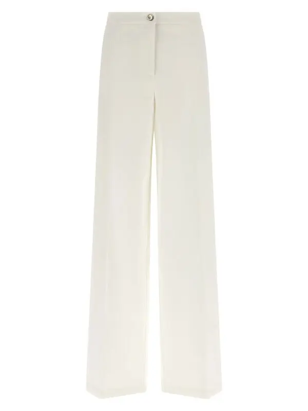 Pinko Wide Leg Cargo Trousers - Ivory