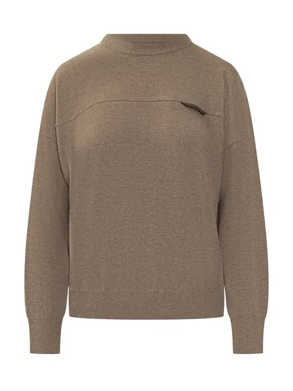 Brunello Cucinelli Ribbed Knit Cashmere And Wool Sweater - C077