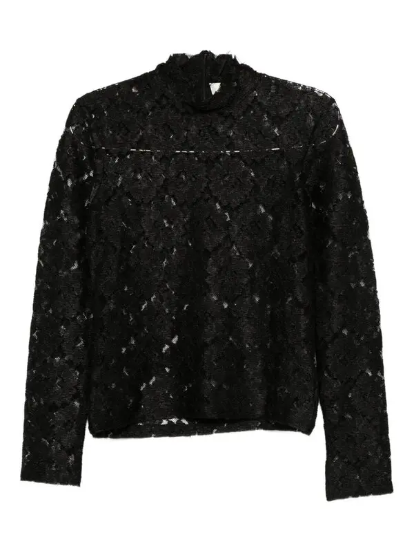 RÓHE High Turtleneck With Center Back Zip - Black