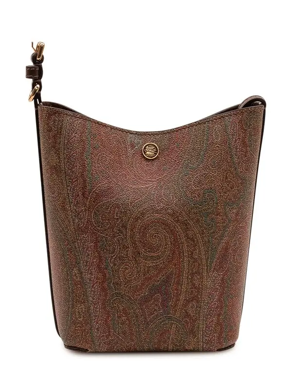 Etro Leather Shoulder Bag - Marrone