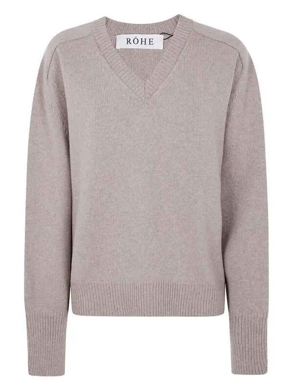 RÓHE Wrap Sleeve V-neck Sweater