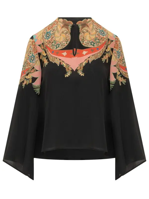 Etro Elegant Mini Blouse With Ample Sleeves