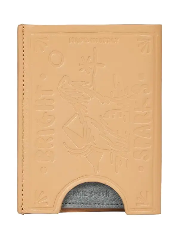 Paul Smith Mini Match Box Leather Wallet 9.5 Cm X 7.3 Cm - Beige