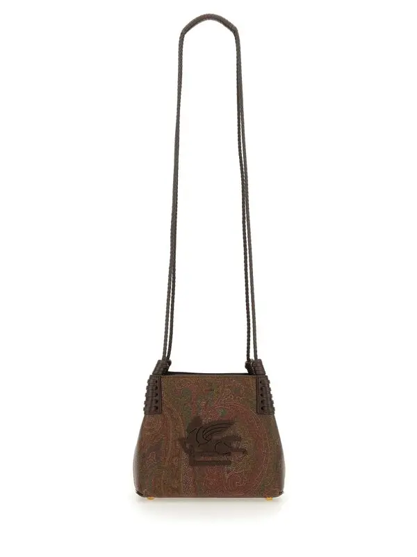 Etro Patchwork Paisley Shoulder Bag With Pegasus Logo