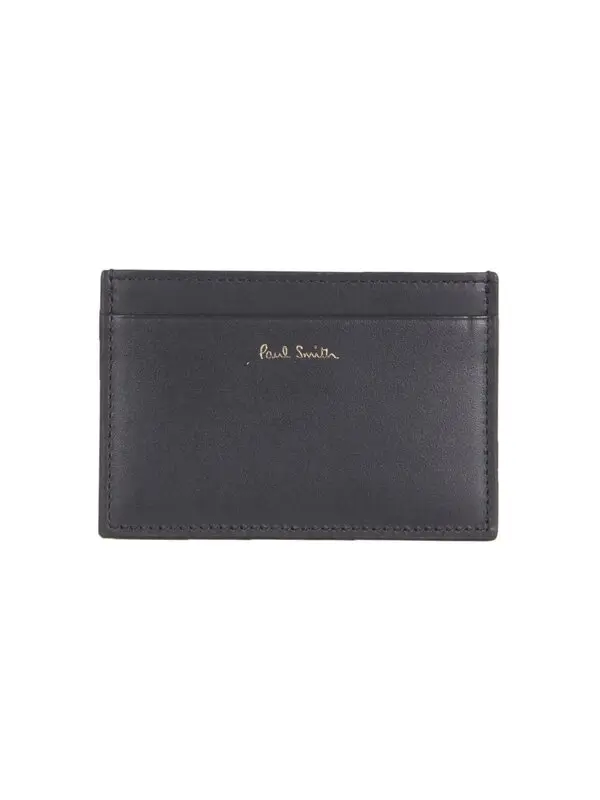 Paul Smith Mini Leather Card Holder 6.7 Cm X 10 Cm - Black