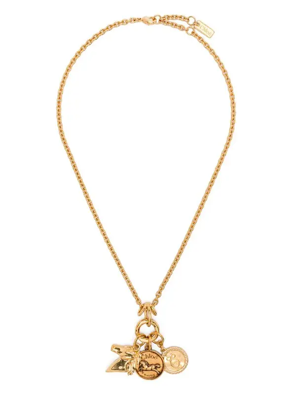 Chloé Adjustable One All Metal Brooch With Logo - Oro