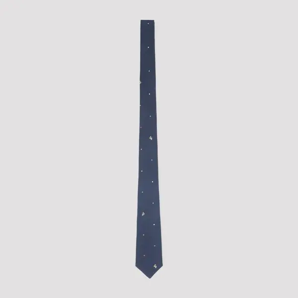 Paul Smith Playful Dot Rabbit Standard Neck Tie - Blue