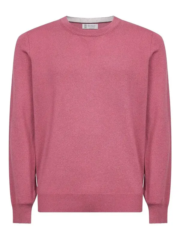 Brunello Cucinelli Ribbed-knit Crew-neck Sweater - Red