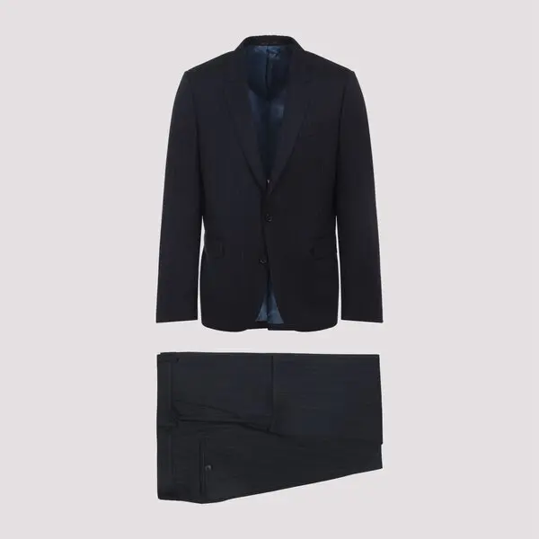 Paul Smith Tailored Fit Two Button Wool Suit - Blue