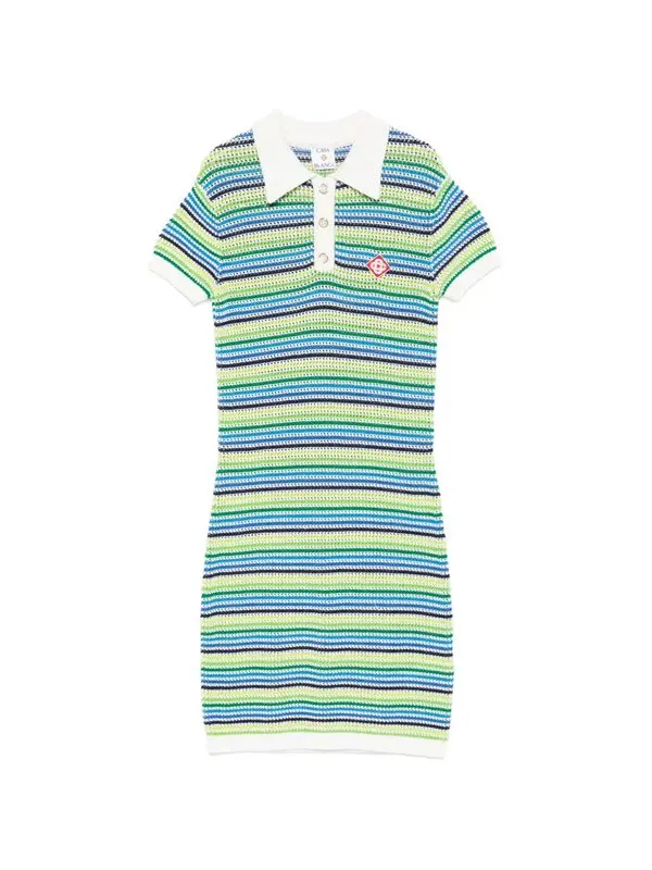 Casablanca Straight Dress With Contrasting Polo Collar