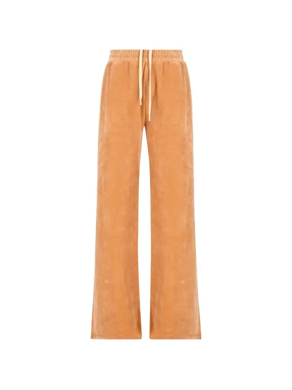 Chloé Velvet-effect Drawstring Trousers - Beige