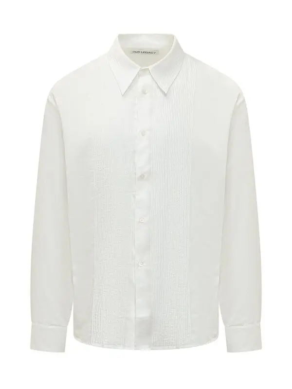 Our Legacy Pleated Accent Shirt - Ivory Cloud