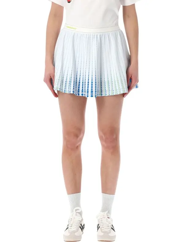 Casablanca Printed Mini Skirt - White