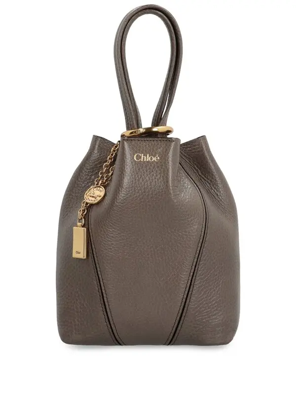 Chloé Textured Leather Mini Handbag - Grigio