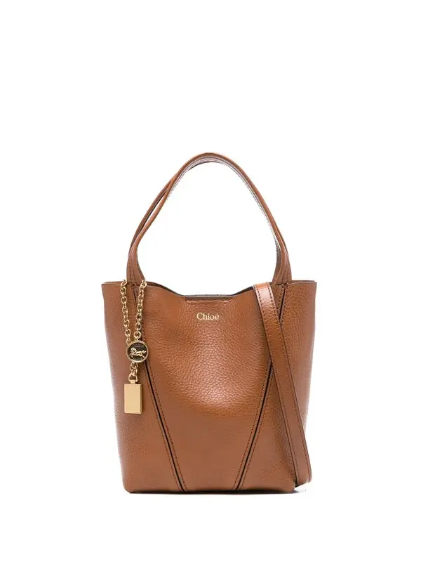 Chloé Mini Adjustable Shoulder Bag With Magnetic Closure - Marrone