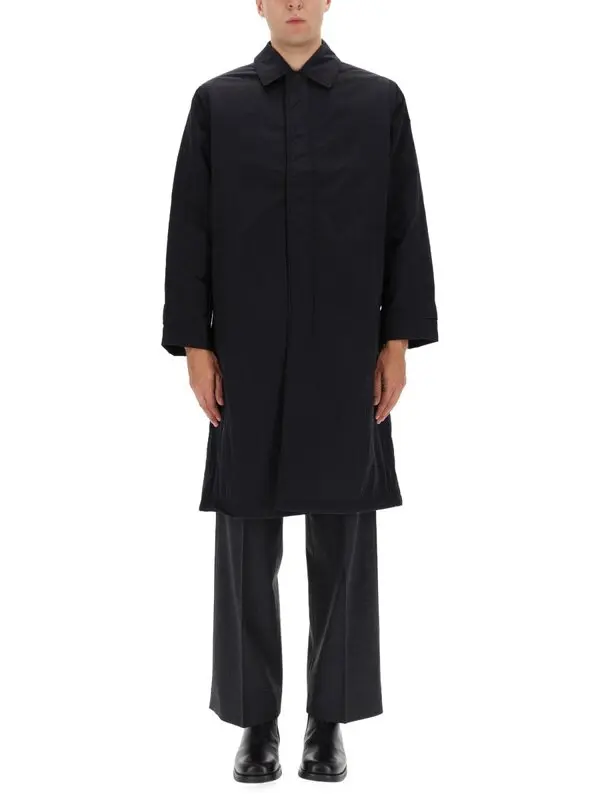 SUNFLOWER Classic Nylon Trench Coat - Black