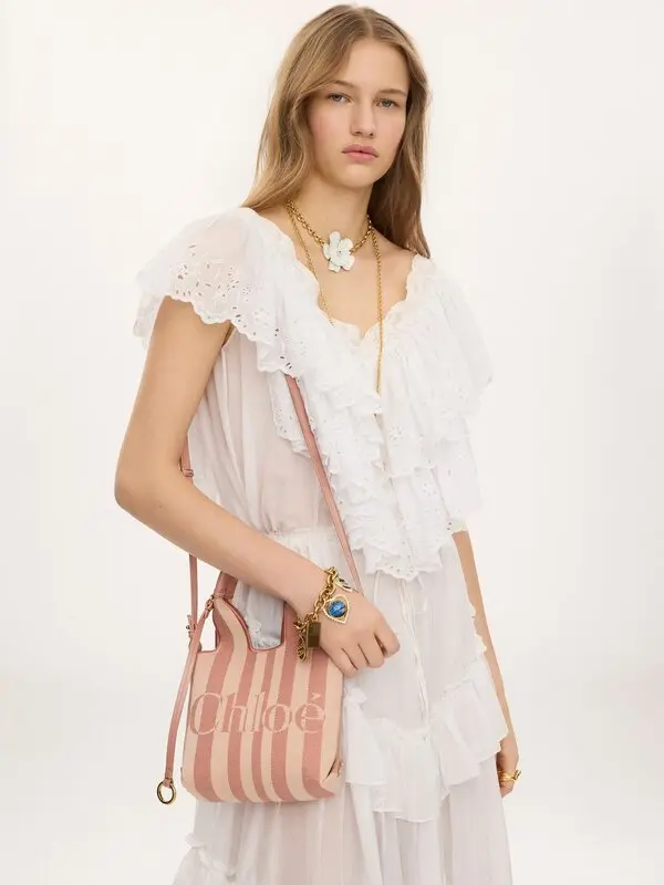 Chloé Adjustable Mini Bag With Dangling Ring - Rosa