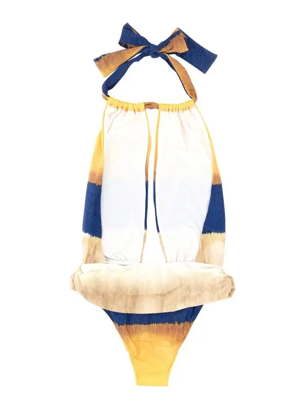 Alberta Ferretti Tie-dye Halterneck One-piece Swimsuit - Multicolour