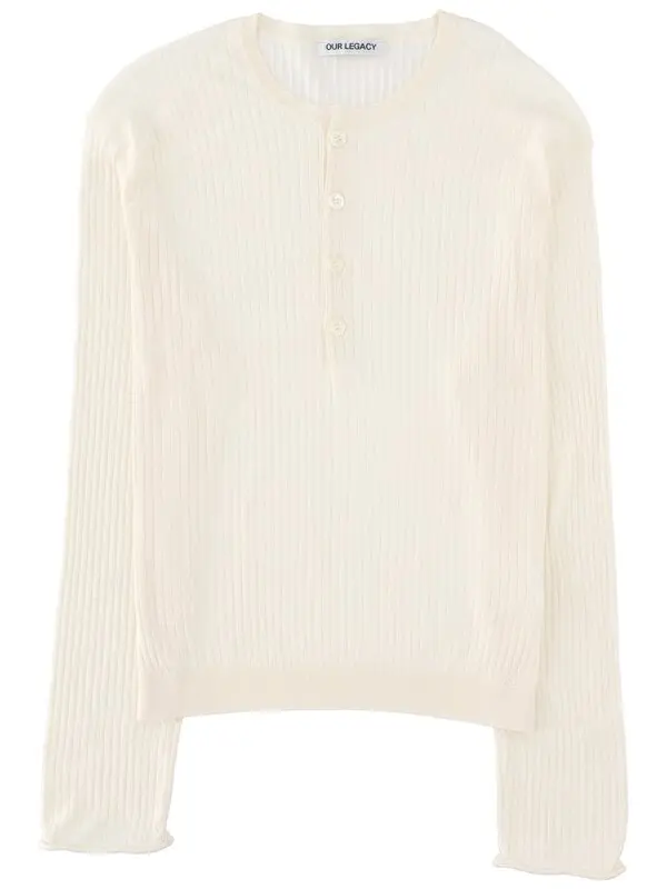 Our Legacy Fine Henley Cotton Crepe - Ivory