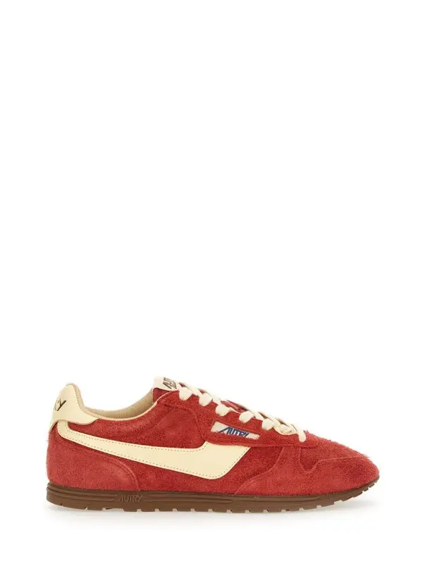 AUTRY Low Leather Sneakers - Red