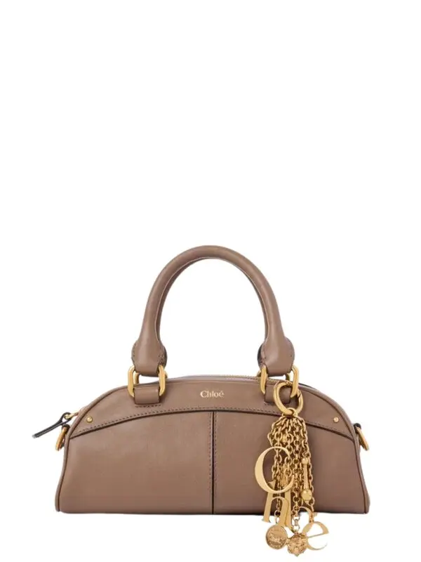 Chloé Small Bowling Bag In Soft Leather - Grey