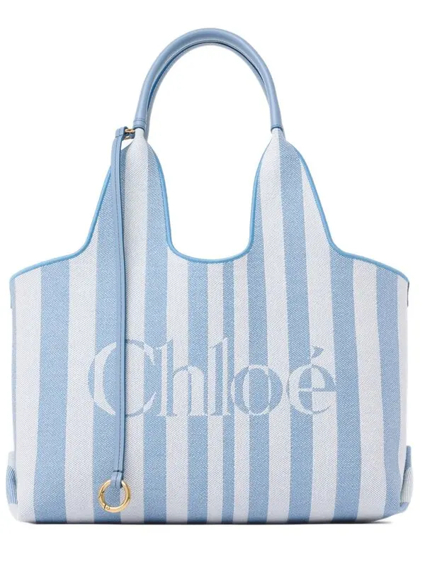 Chloé Oversized Logo Tote Bag - Azzurro