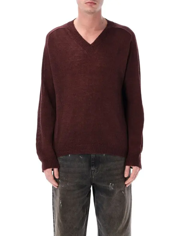 Our Legacy Rue V-neck Sweater - Cabernet