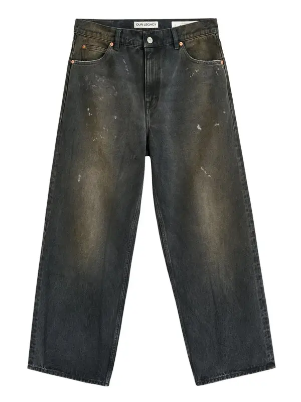 Our Legacy Vast Cut Nebula Wash Denim - Grey