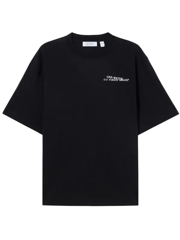 Off-White Essential Cotton T-shirt For - Black