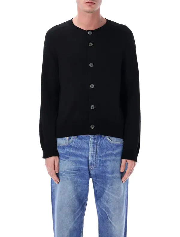 Our Legacy Coarse Linen Wool Cardigan - Black