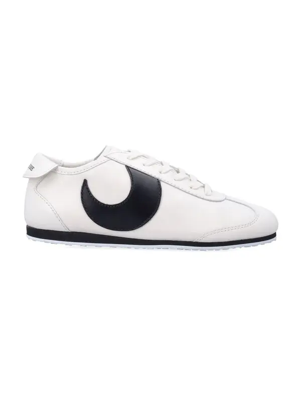 MARINE SERRE Low-top Leather Sneakers - Beige