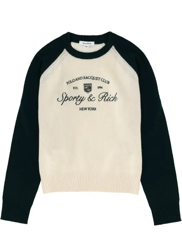 Sporty & Rich Classic Logo Knit Sweater - Multicolour