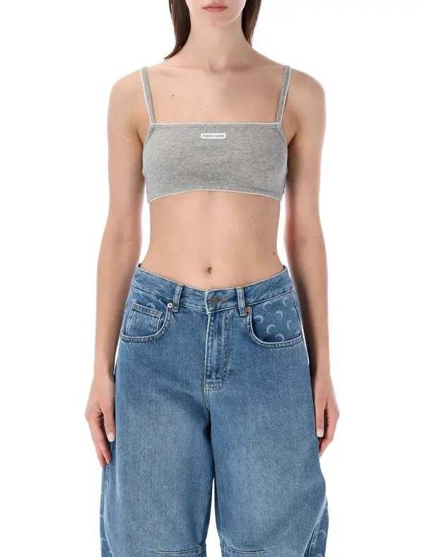 MARINE SERRE Minimalist Mini Bra Size - Grey