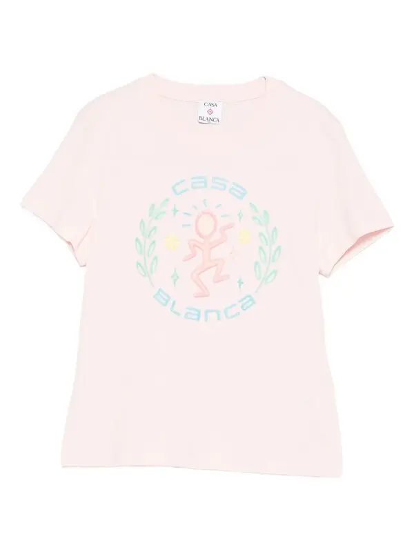 Casablanca Organic Cotton Graphic T-shirt - Pink