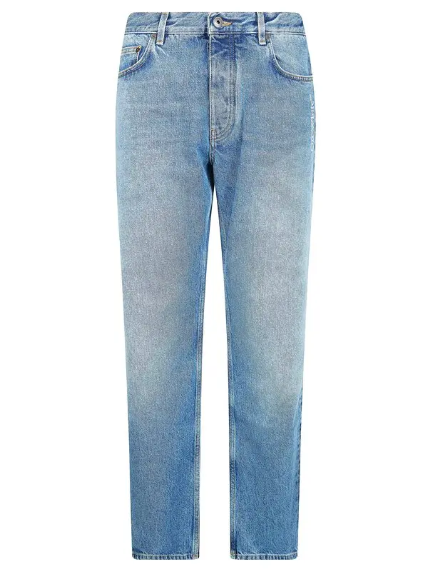 Off-White Half Arrow Slim Relaxed Jeans For - Blu