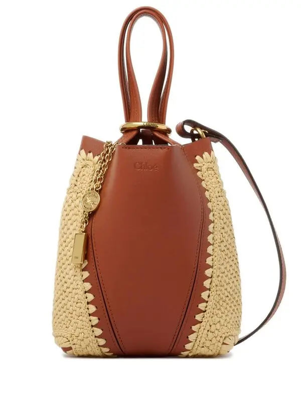 Chloé Mini Bucket Bag With Woven Accents