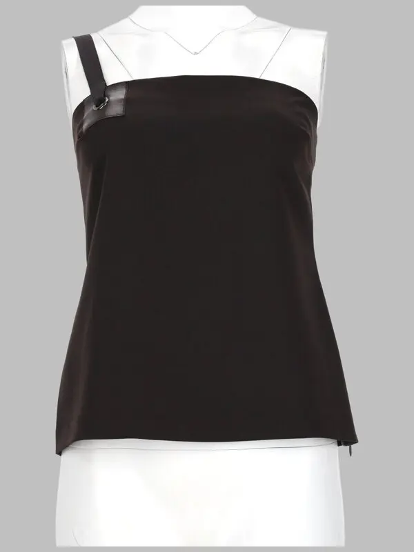 Paloma Wool Asymmetrical Strap Mini Top - Brown