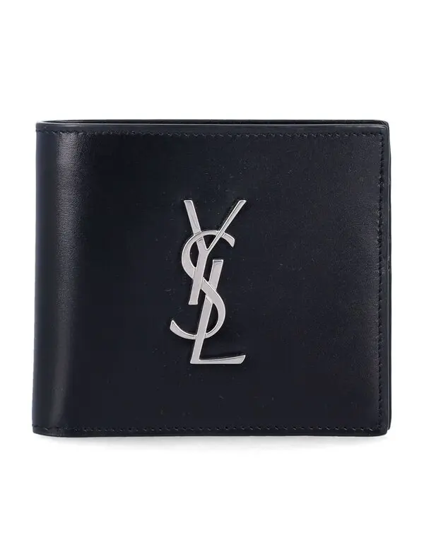 Saint Laurent Mini Wallet With Eight Card Slots - Black