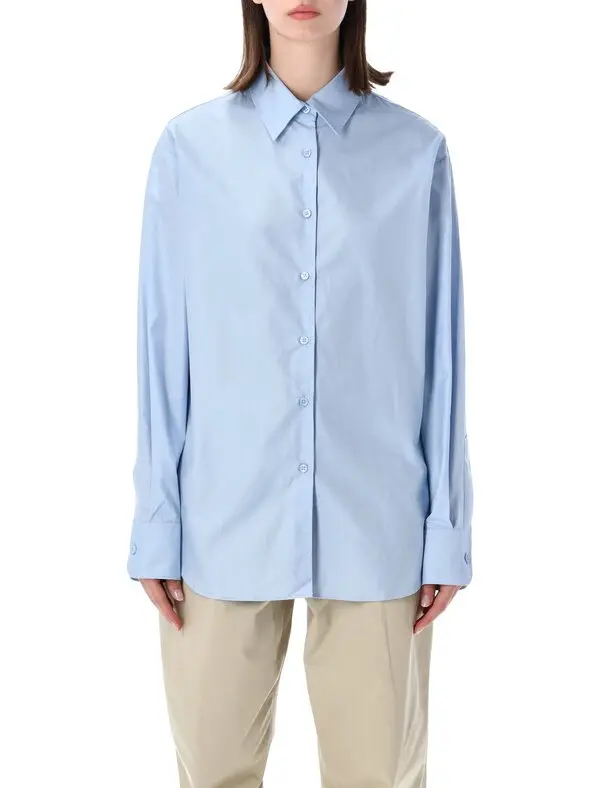 THE FRANKIE SHOP Refined Relaxed Fit Shirt - Blue
