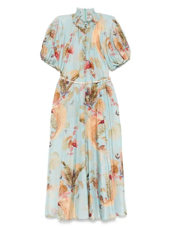 Zimmermann Ascension Billow Floral Silk Maxi Dress - Multicolour
