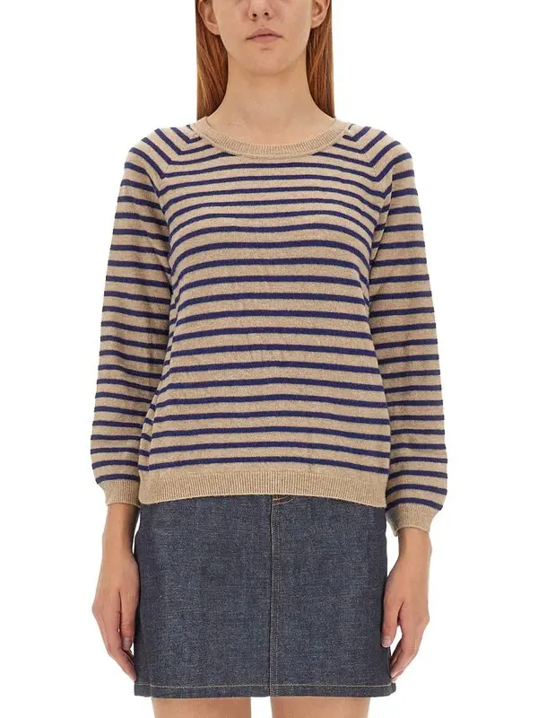 A.p.c. Striped Wool Sweater