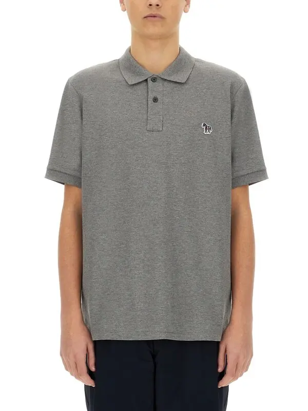 Paul Smith Zebra Print Mini Polo - Grey