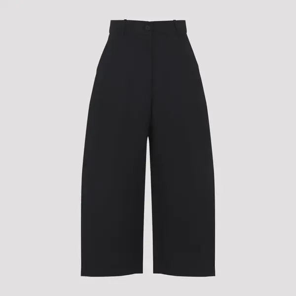 Studio Nicholson Buttoned High-waisted Wide-leg Trousers - Black