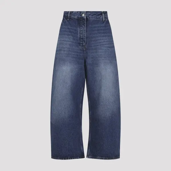 Studio Nicholson Garment Dyed Denim Wide-leg Trousers