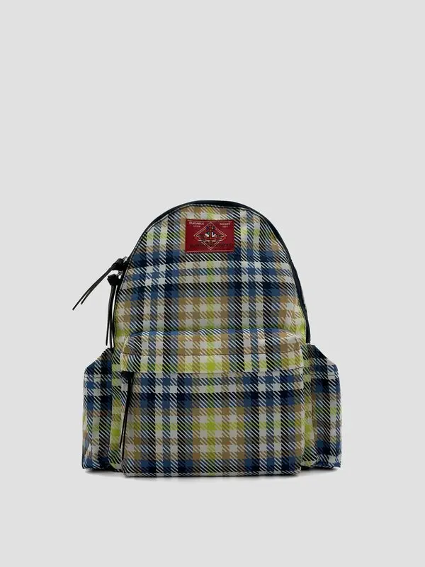 VIVIENNE WESTWOOD George Mini Rucksack Tartan Patterned Backpack - Fluro Tartan