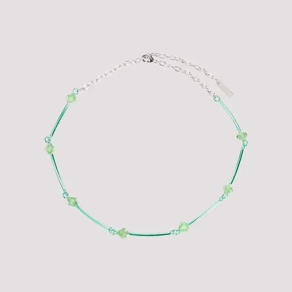 HUGO KREIT Spark Chain Mint Brass Necklace - Green