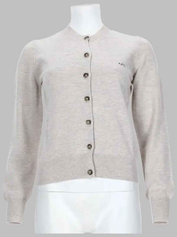 A.p.c. Virgin Wool Cardigan - Grey