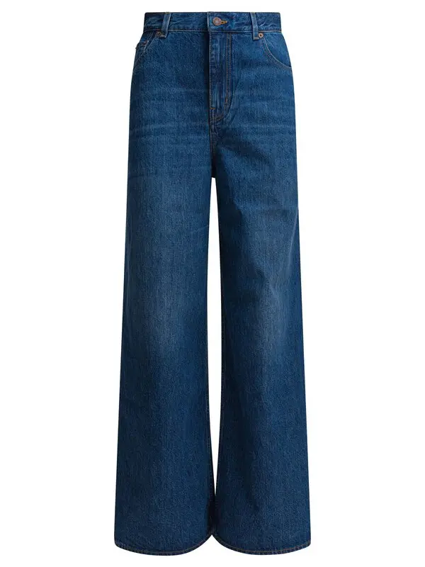 Chloé Organic Cotton Wide Leg Denim Jeans